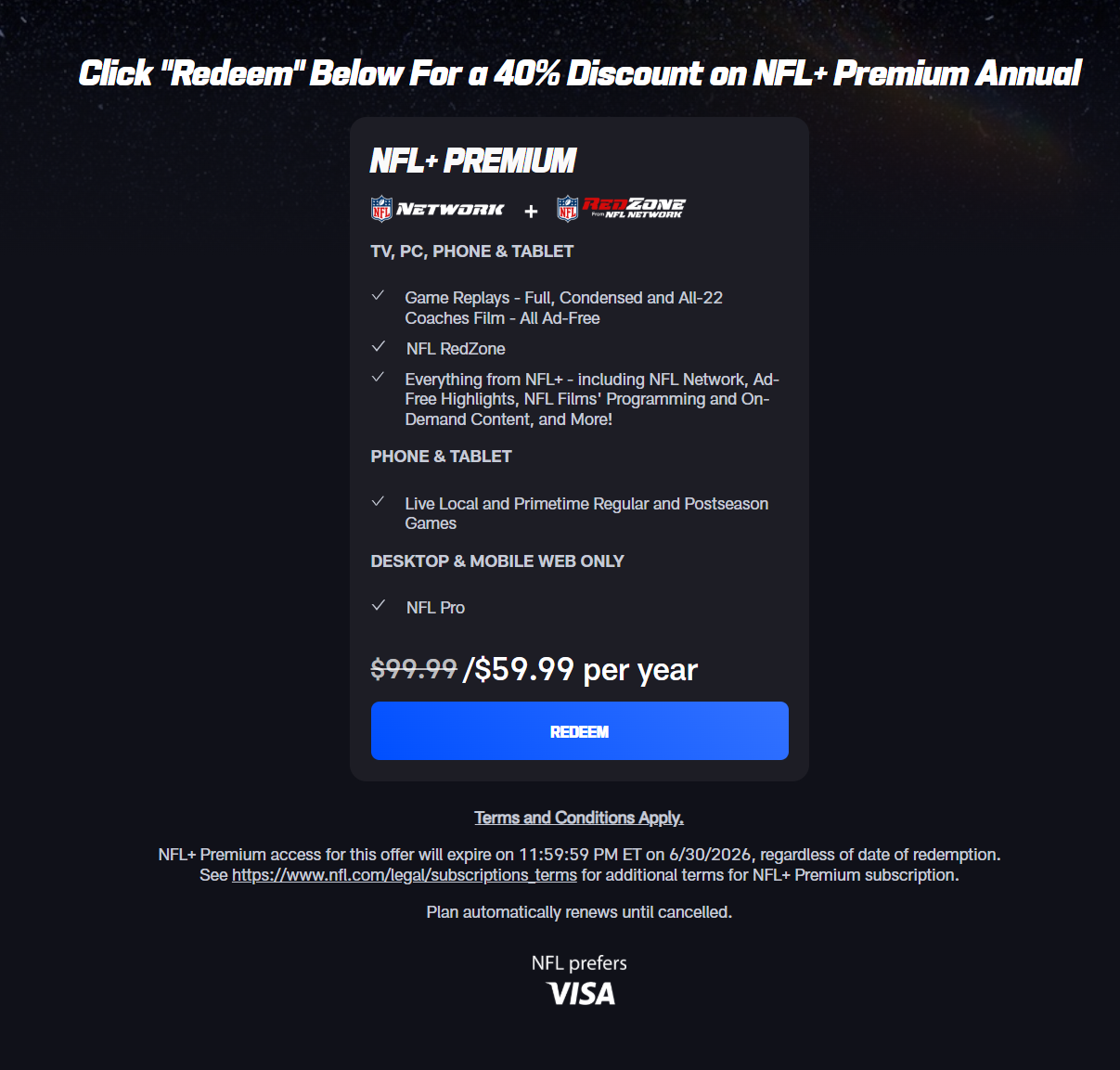 How do I redeem my Season Ticket Member Offer? – NFL